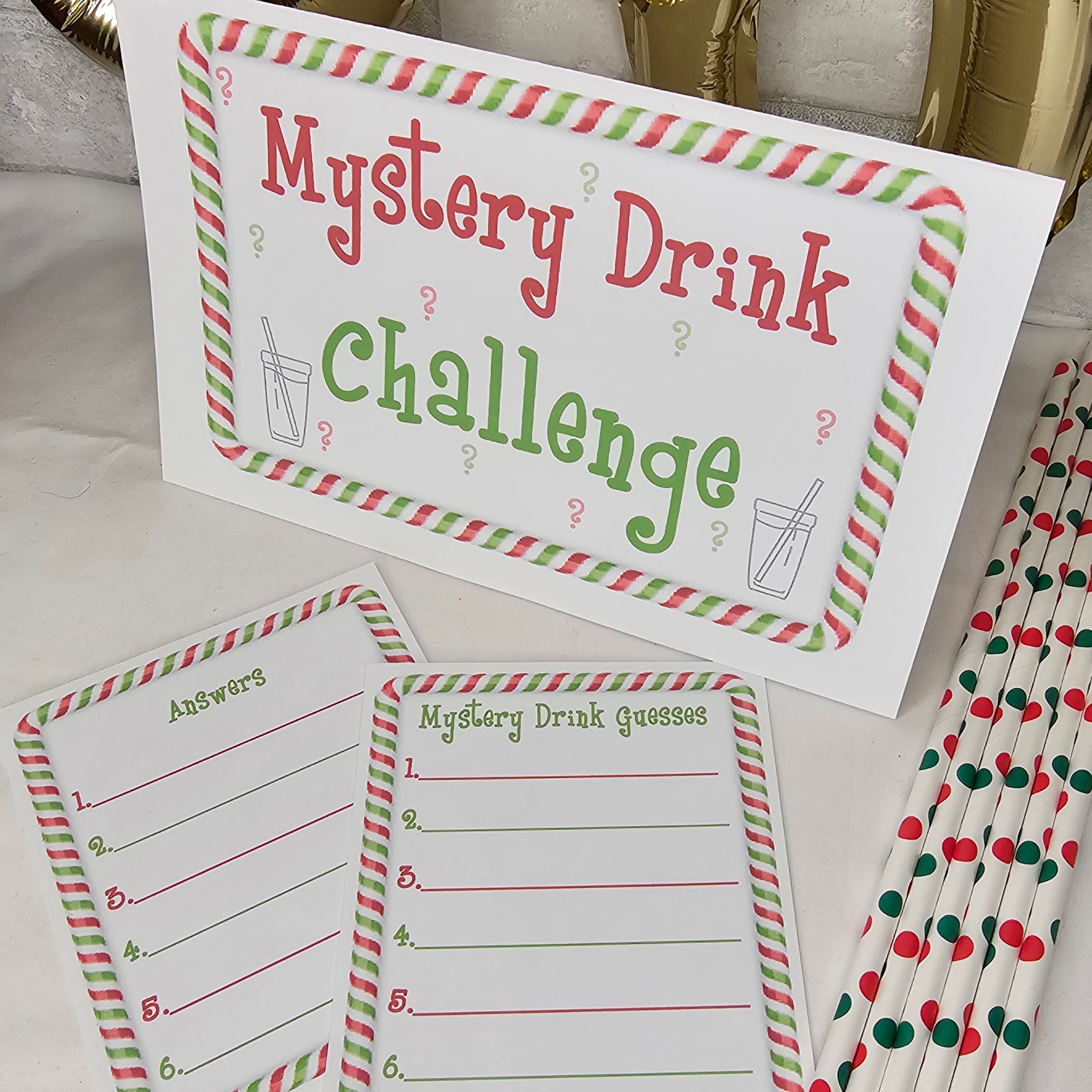 Mystery Drink Challenge - Printable – Happy Brooke